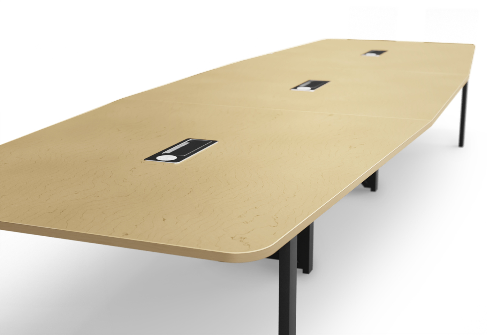 Conference table ELLA480i beige with induction charging station for 16 ...
